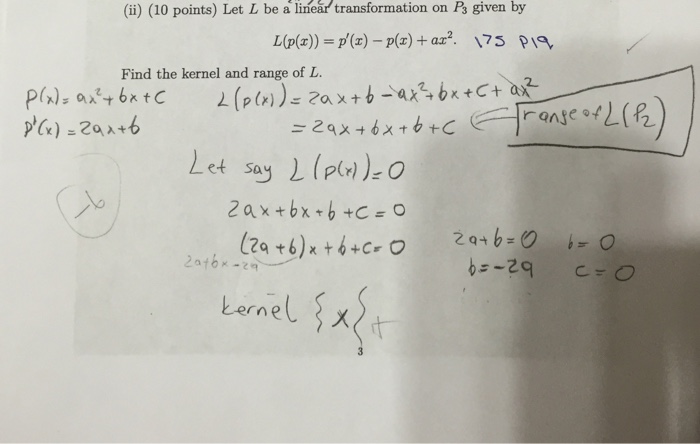 Solved Let L be a linear transformation on P_3 given by | Chegg.com