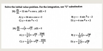 Solved Solve the initial value problem. For the integration, | Chegg.com