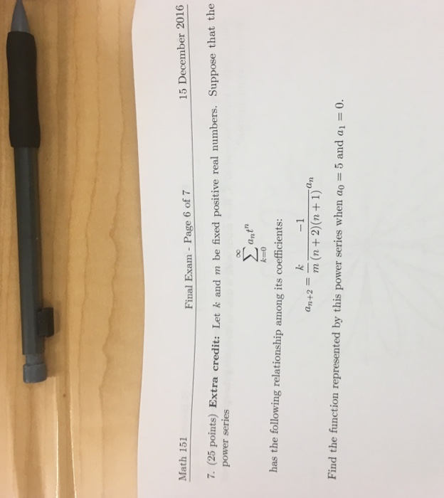 Solved Let k and m be fixed positive real number. Suppose | Chegg.com