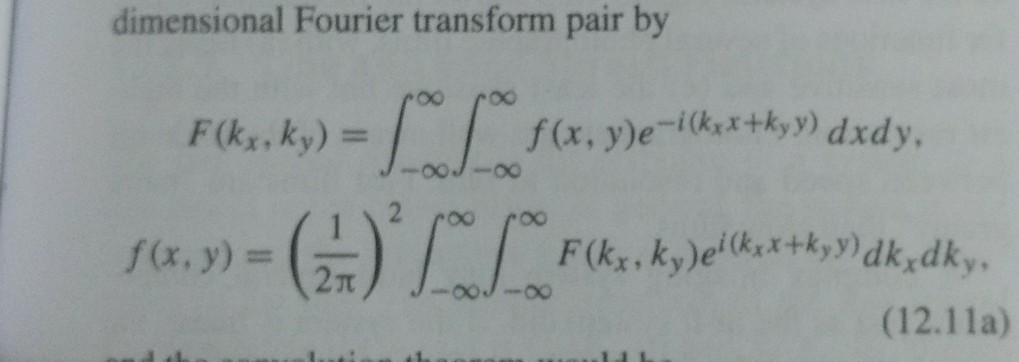 Solved m 9. Calculate the two-dimensional Fourier trans- | Chegg.com
