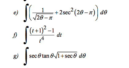 Solved integral (1/Squareroot 2 theta - pi + 2 sec^2 (2 | Chegg.com