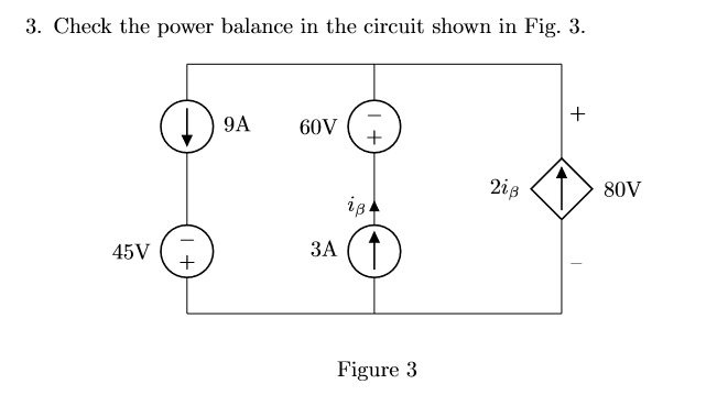 Solved 3. Check the power balance in the circuit shown in | Chegg.com