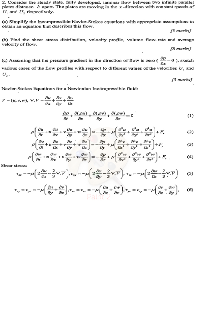 Solved Consider the steady state, fully developed, laminar | Chegg.com