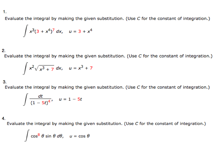 Solved Evaluate the integral by making the given | Chegg.com