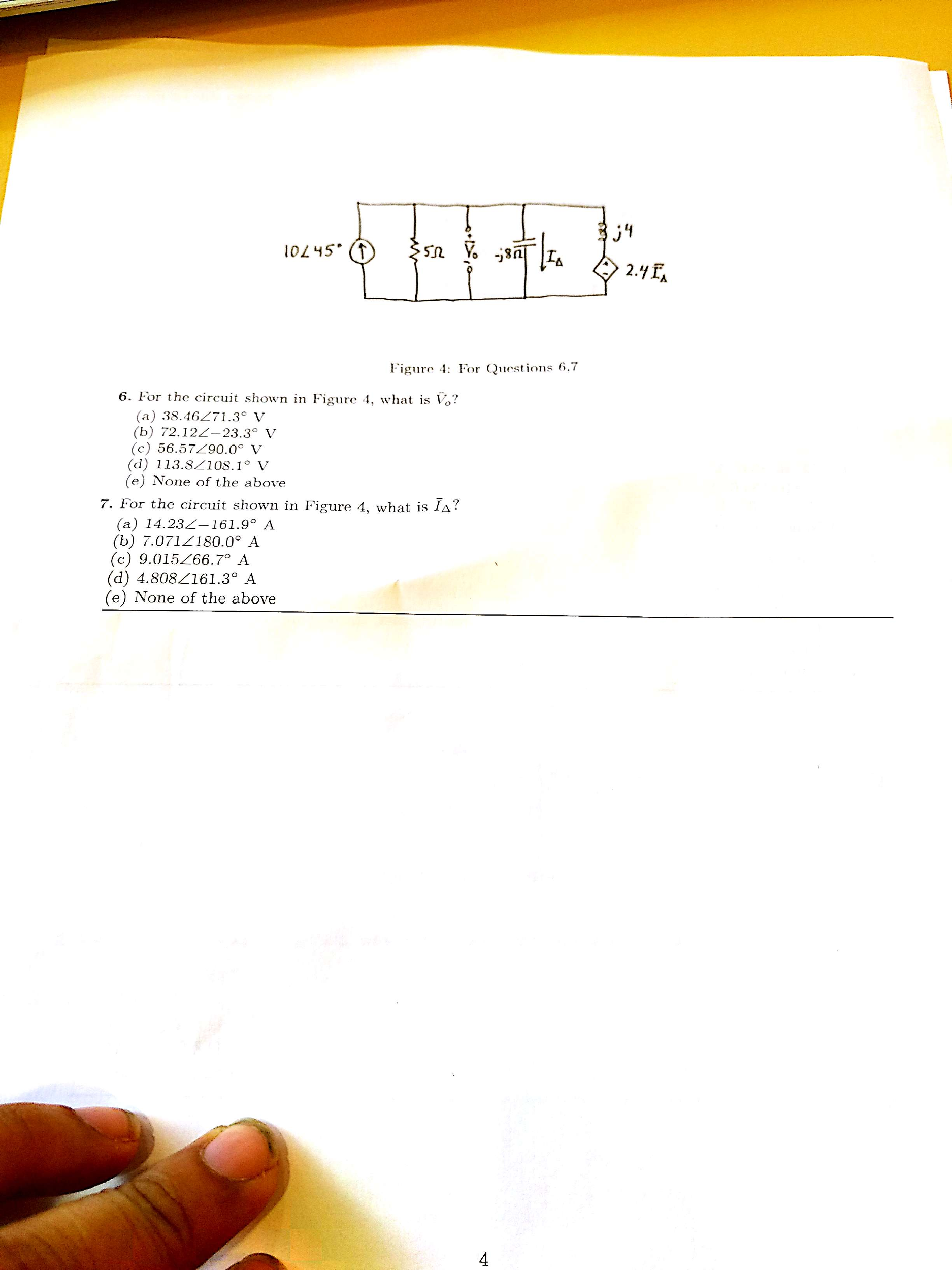Solved For the circuit shown in figure 4, what is V_0-? | Chegg.com