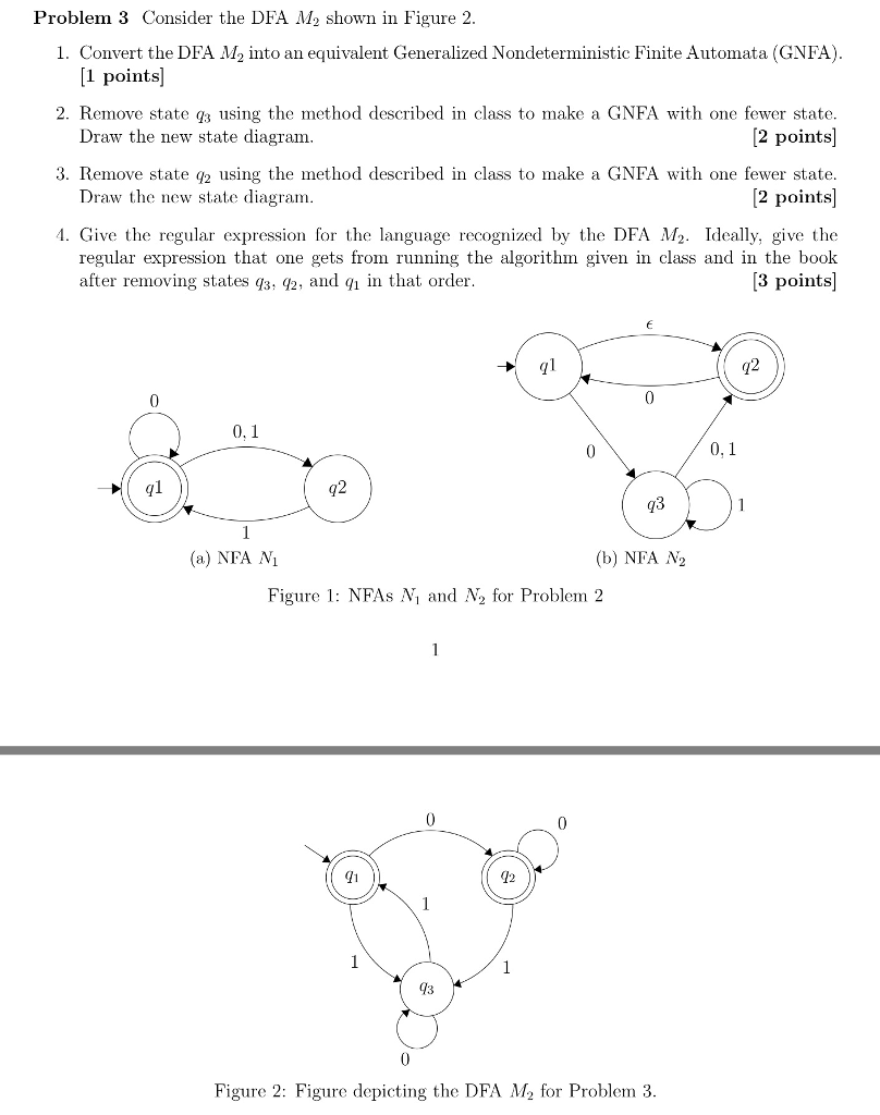 Solved Consider the DFA M_2 shown in Figure 2. Convert the | Chegg.com