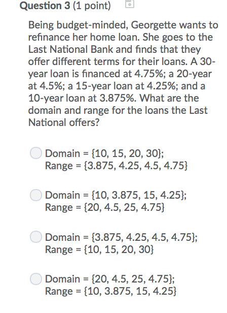 Solved Question 2 (1 point) Graph the following function: | Chegg.com