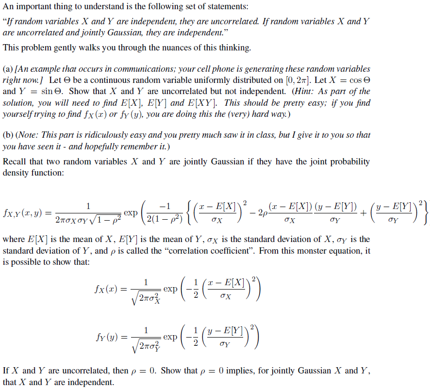 Solved: An Important Thing To Understand Is The Following ... | Chegg.com