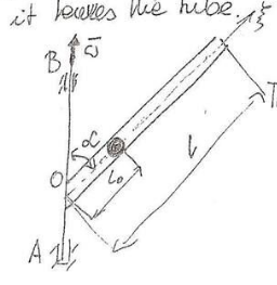 Solved A small ball of mass m may move inside a tube fixed | Chegg.com