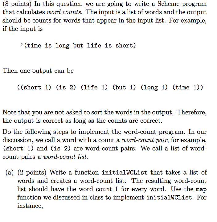 Solved (8 points) In this question, we are going to write a | Chegg.com