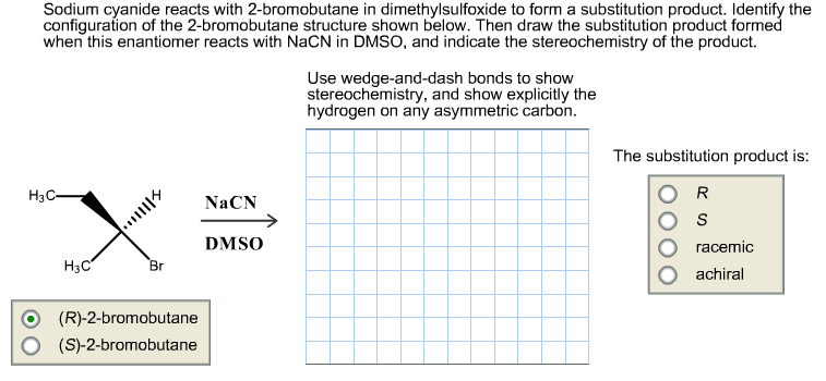 Solved Sodium cyanide reacts with 2-bromobutane in | Chegg.com