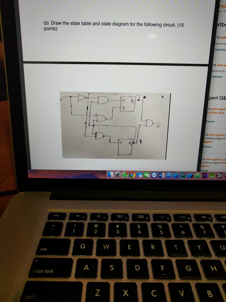 Solved draw the state table and state diagram for the | Chegg.com