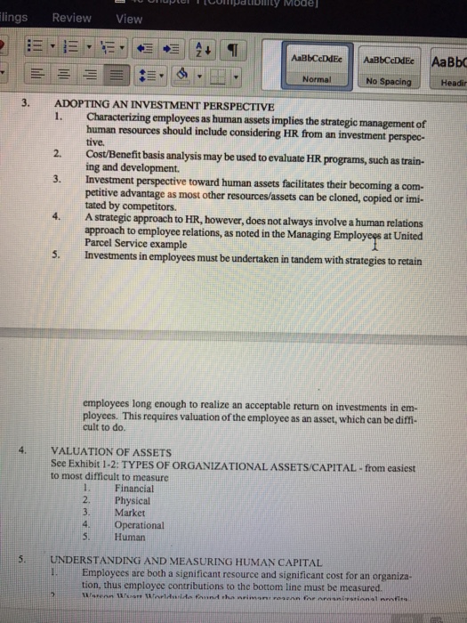 Solved Reflecting on your experiences from either your | Chegg.com