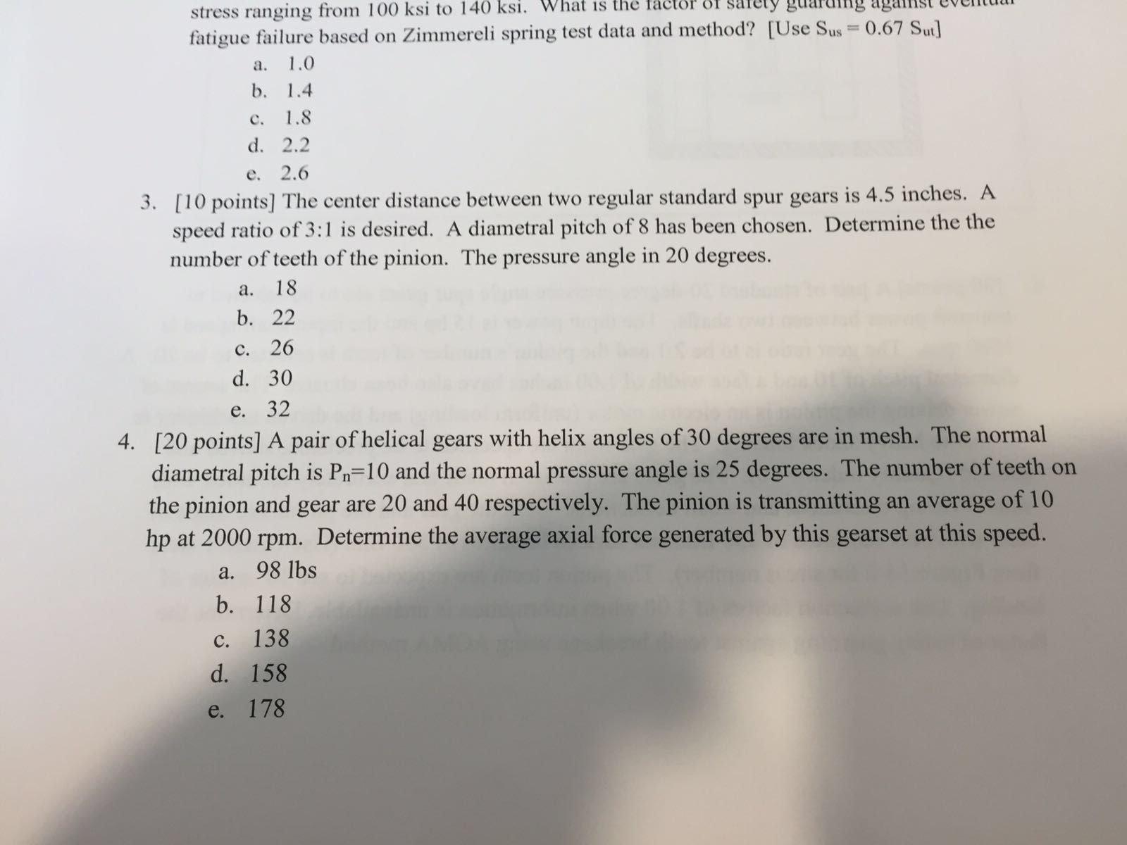 Solved The center distance between two regular standard spur | Chegg.com