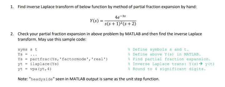 Solved 1. Find inverse Laplace transform of below function | Chegg.com