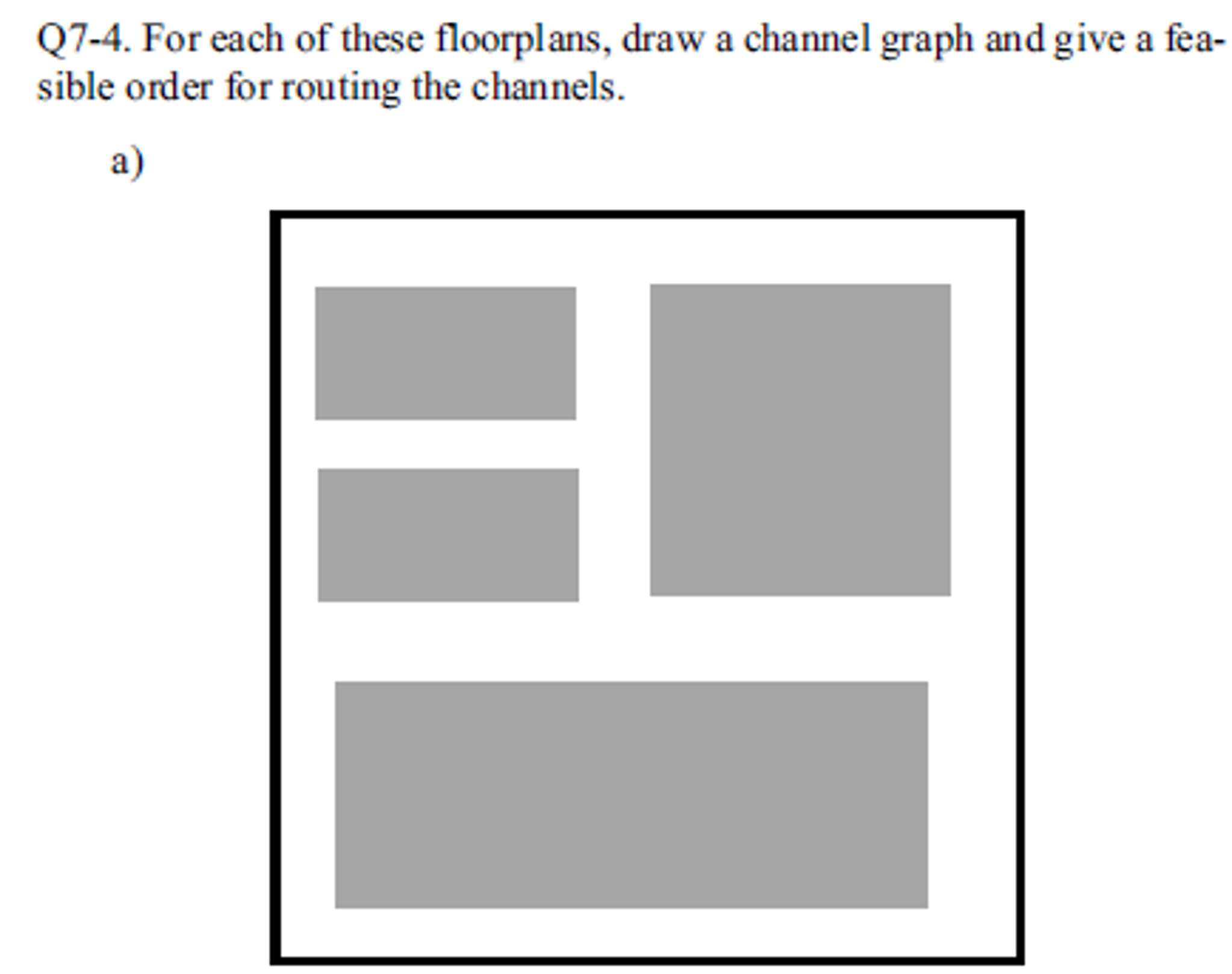 Solved For each of these floorplans, draw a channel graph | Chegg.com