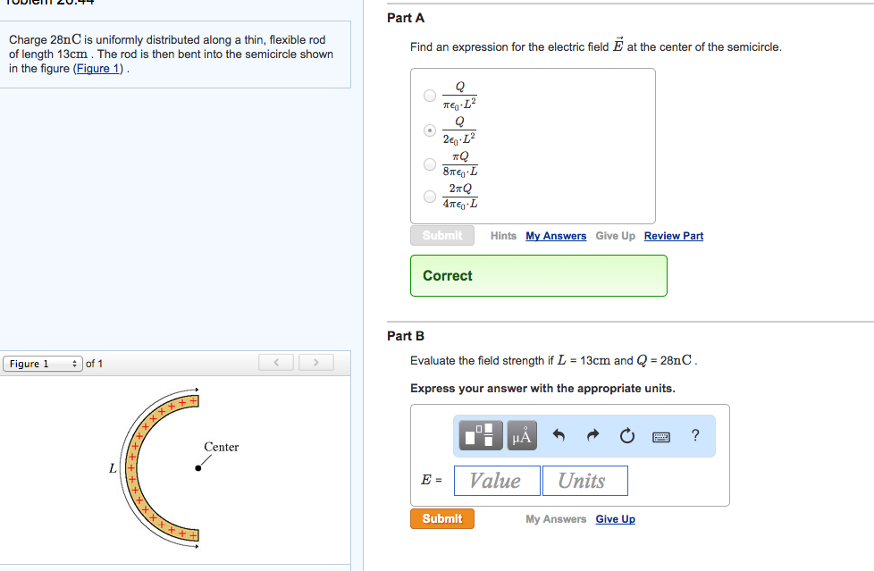 Solved Charge 28nC is uniformly distributed along a thin , | Chegg.com
