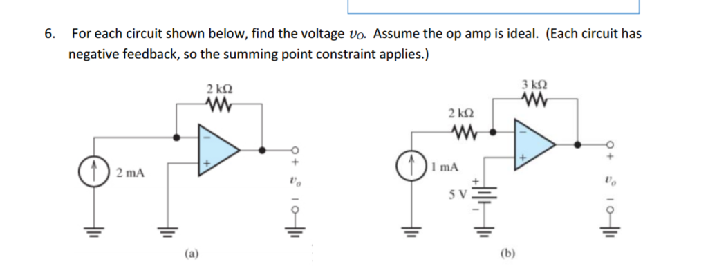 Solved For each circuit shown below, find the voltage | Chegg.com