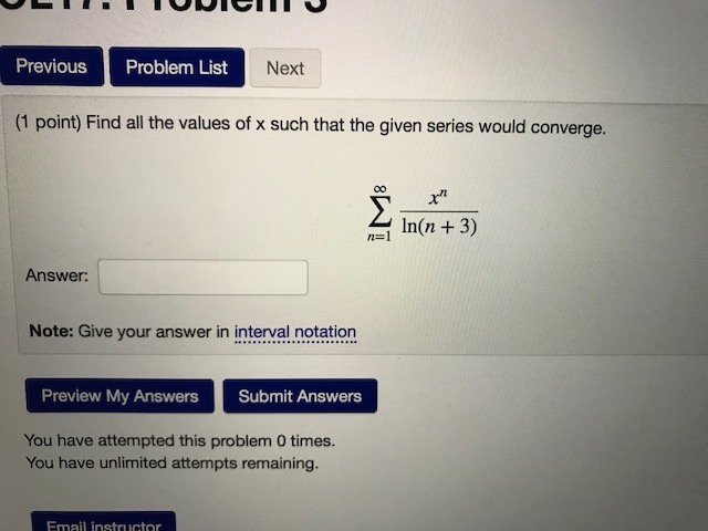 Solved Previous Problem List Next (1 point) Find all the | Chegg.com