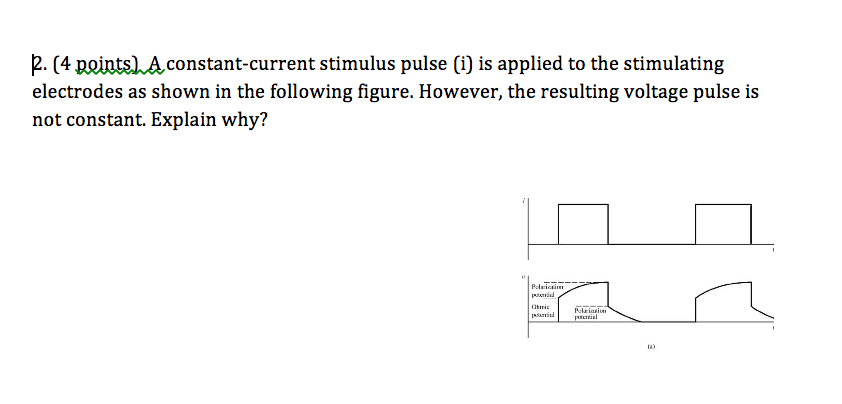 Solved A constant-current stimulus pulse (i) is applied to | Chegg.com