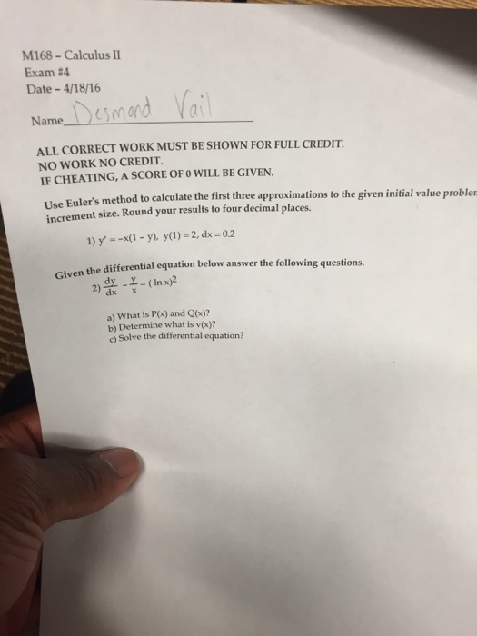 Solved Use Euler's method to calculate the first three | Chegg.com