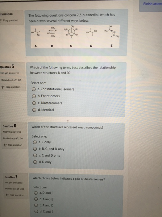 Solved The following questions concern 2.3-butanediol, which | Chegg.com