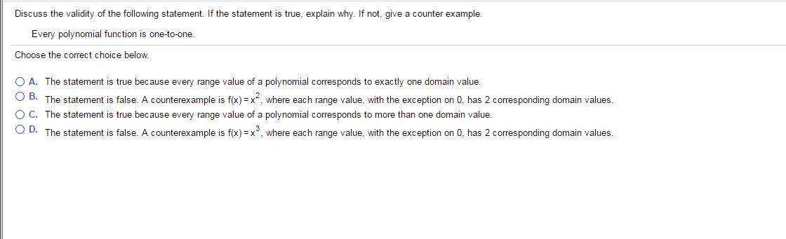 Solved Discuss the validity of the following statement. If | Chegg.com