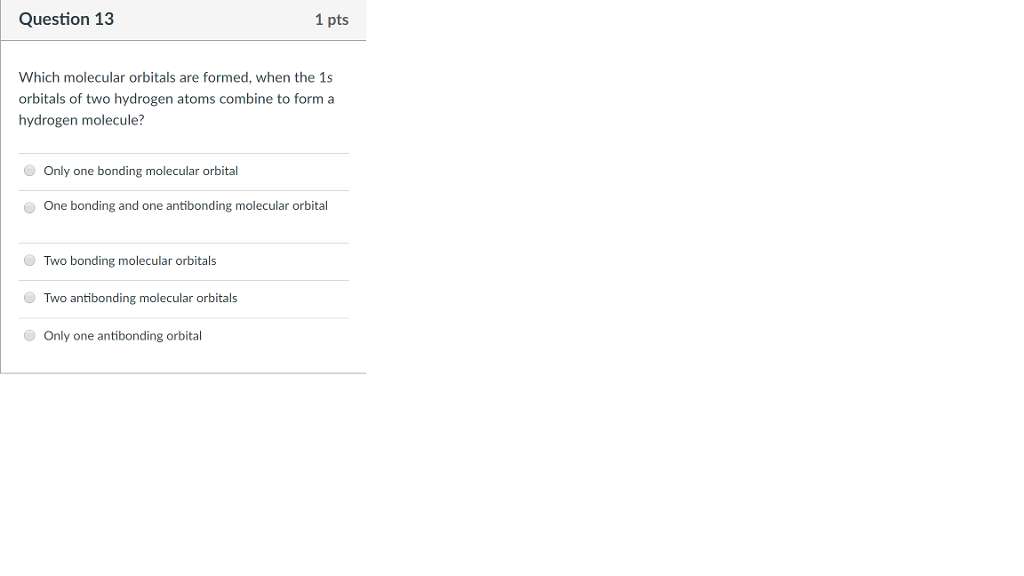 Solved Which Molecular Orbitals Are Formed When The 1s
