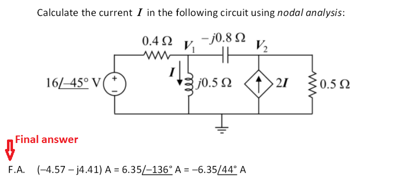 Solved Calculate the current I in the following circuit | Chegg.com
