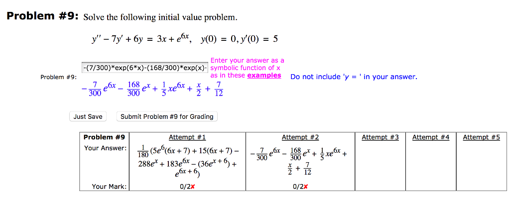 Solved Solve the following initial value problem. y" - 7y' | Chegg.com