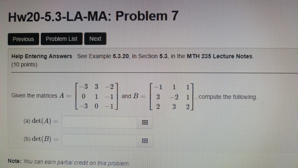 Solved Hw20-5.3-LA-MA: Problem 7 Previous Problem List Next | Chegg.com