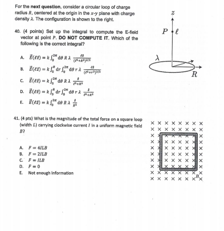 Solved For the next question, consider a circular loop of | Chegg.com