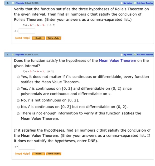 Solved Verify That The Function Satisfies The Three 