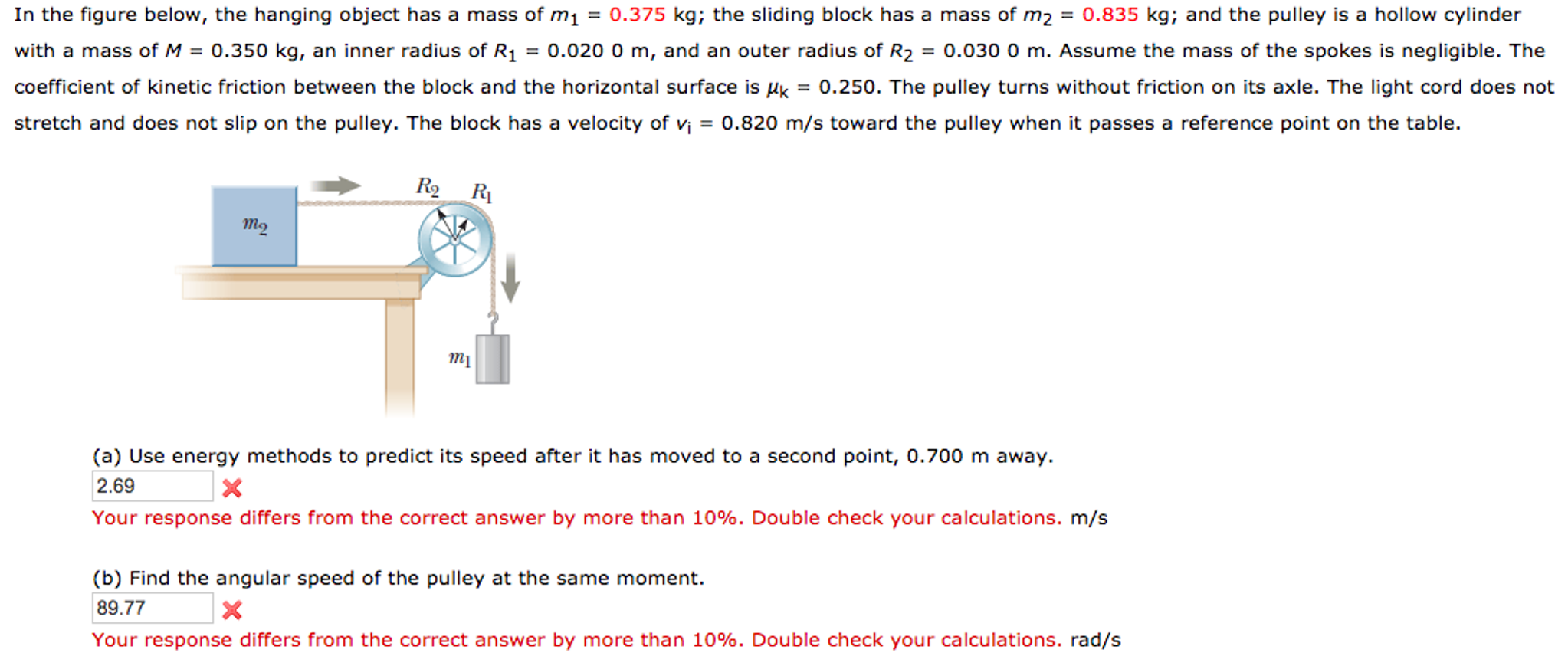 Solved In the figure below, the hanging object has a mass of | Chegg.com