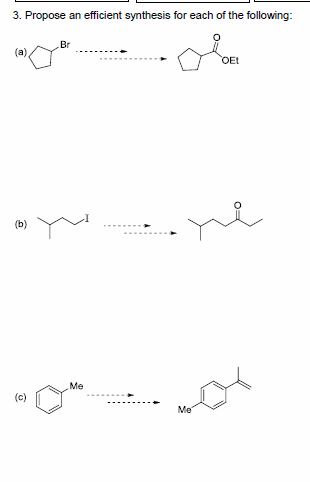 Solved Propose an efficient synthesis for each of the | Chegg.com