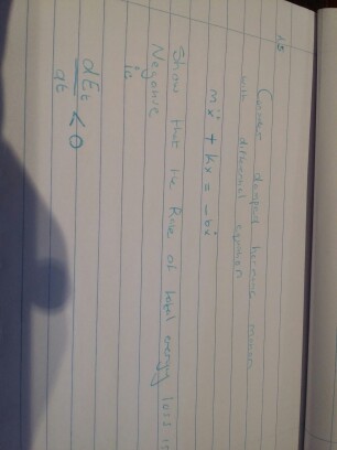 Solved consider damped harmonic motion with differential | Chegg.com