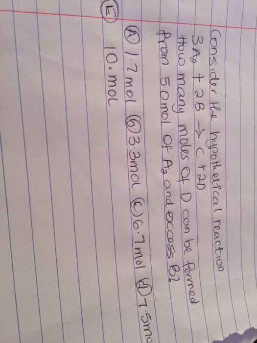 Solved Consider the hypothetical reaction 3A_2 = 2B right | Chegg.com