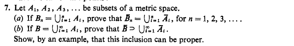 Solved 7 Let Ai A2 As Be Subsets Of A Metric Space A