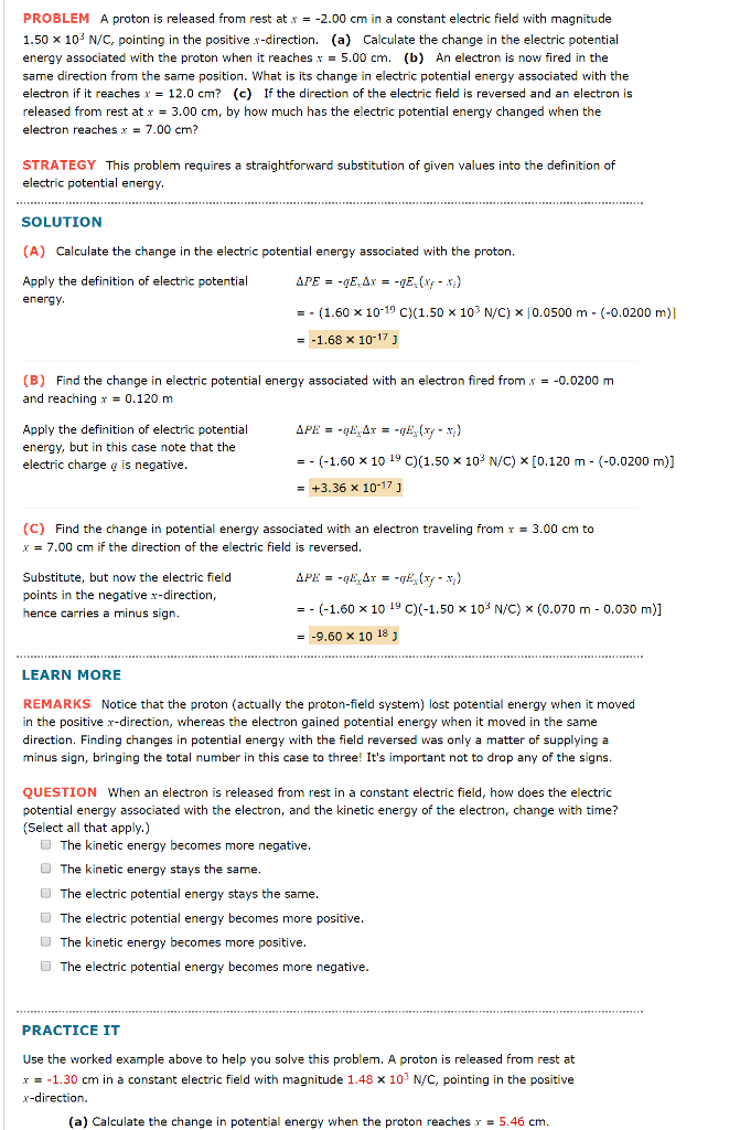 Solved PROBLEM A proton is released from rest at r 2.00 cm | Chegg.com
