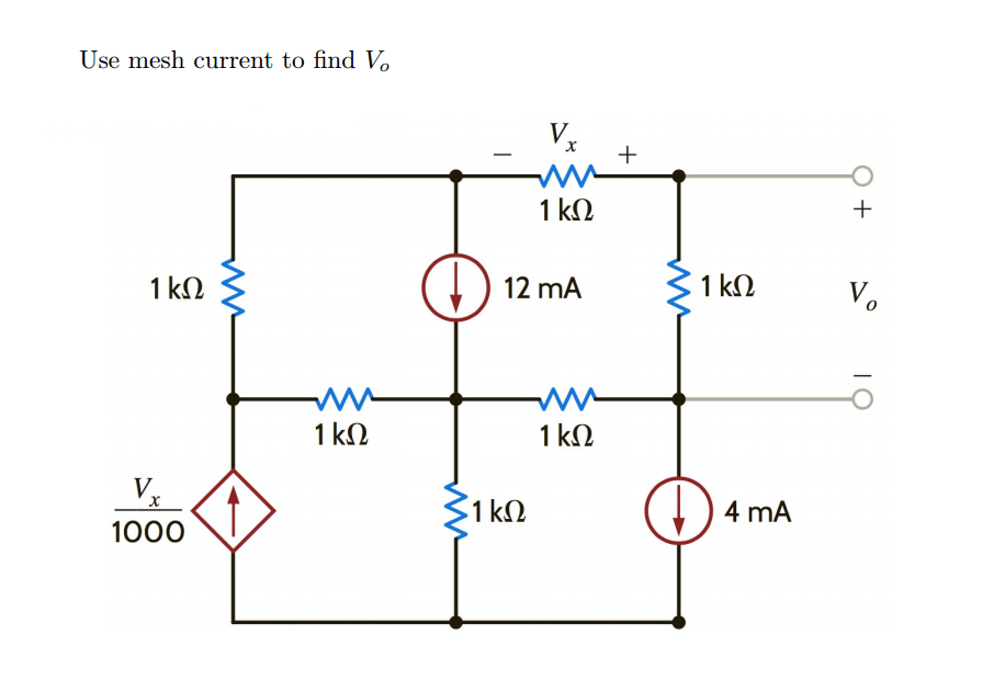 Solved Use mesh current to find V_0 | Chegg.com