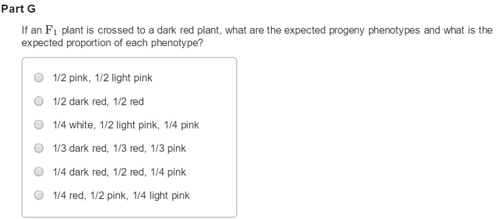 Solved Kernel Color Number White Dark red Red Light pink | Chegg.com
