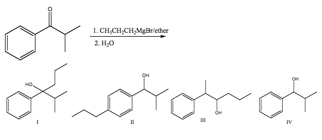 Solved 1. CH3CH2CH2MgBr/ether 2. H20 獡! HO CAlH CRI IV | Chegg.com