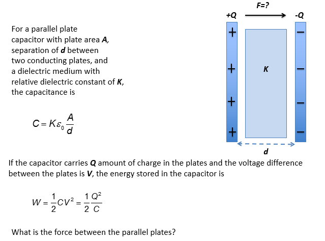 Solved For A Parallel Plate Capacitor With Plate Area A