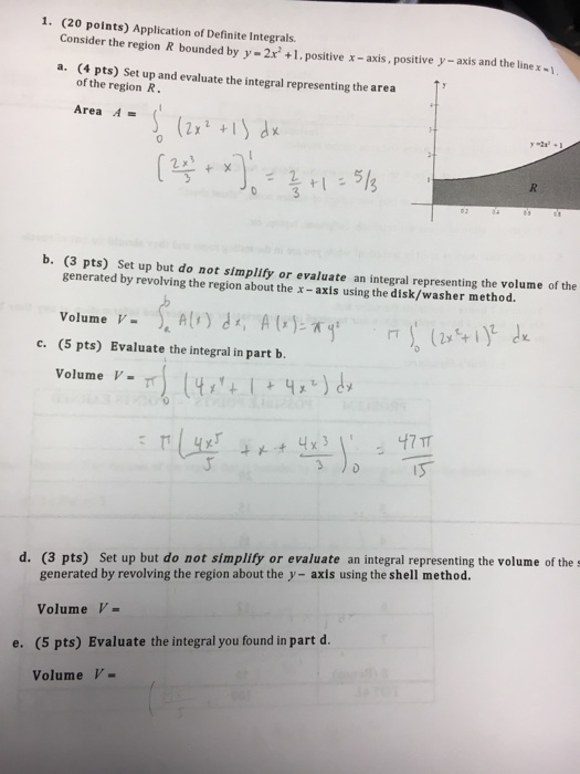 Solved Application of Definite Integrals Consider the | Chegg.com
