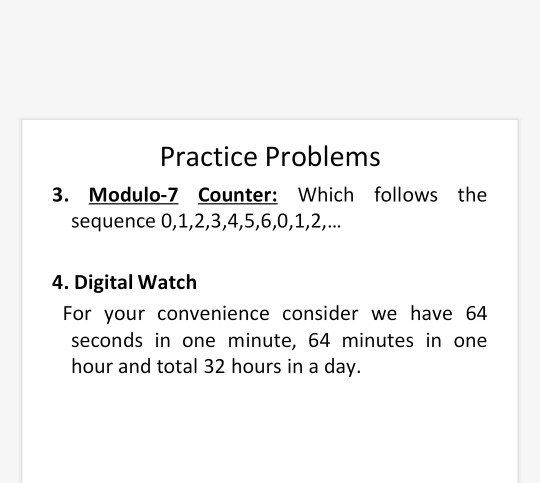 Solved 1. Arbitrary Count Sequence: Design a follows which | Chegg.com
