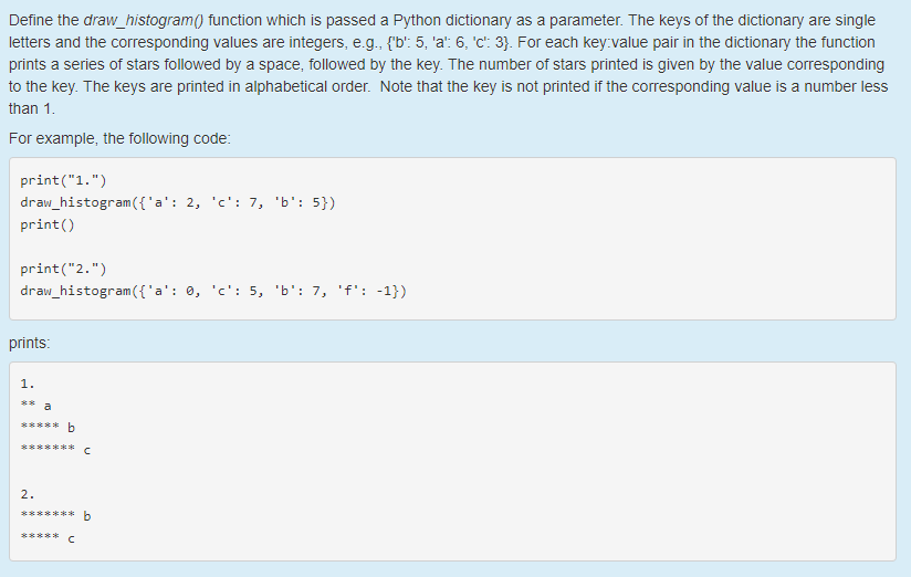 Solved Define the draw_histogram) function which is passed a | Chegg.com