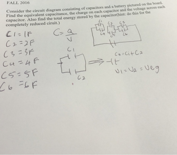 Solved Consider the circuit diagram consisting of capacitors | Chegg.com