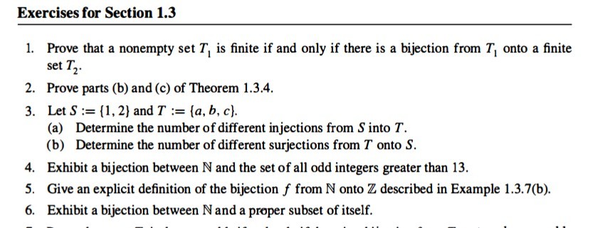 Solved Exercises for Section 1.3 1. Prove that a nonempty | Chegg.com