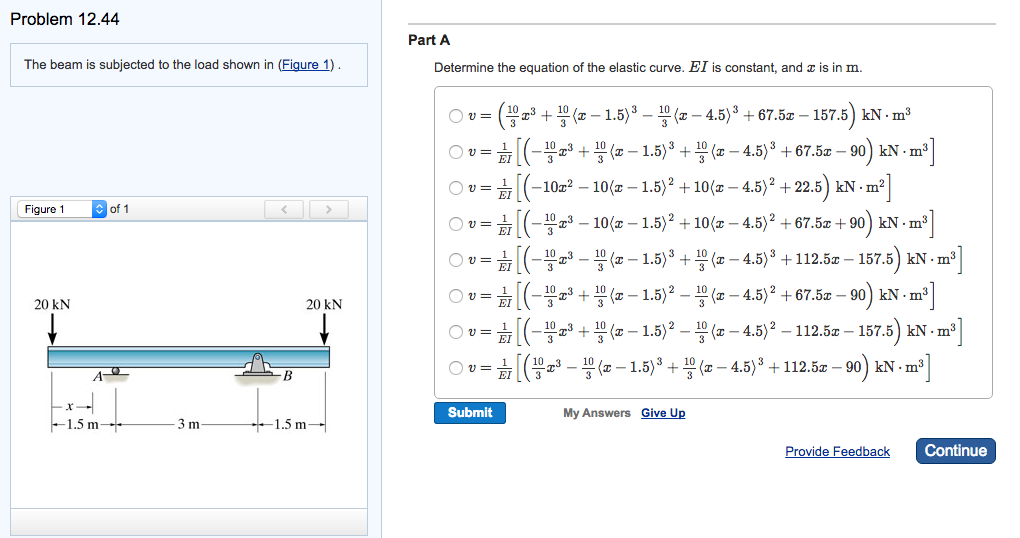 Solved The beam is subjected to the load shown in (Figure | Chegg.com