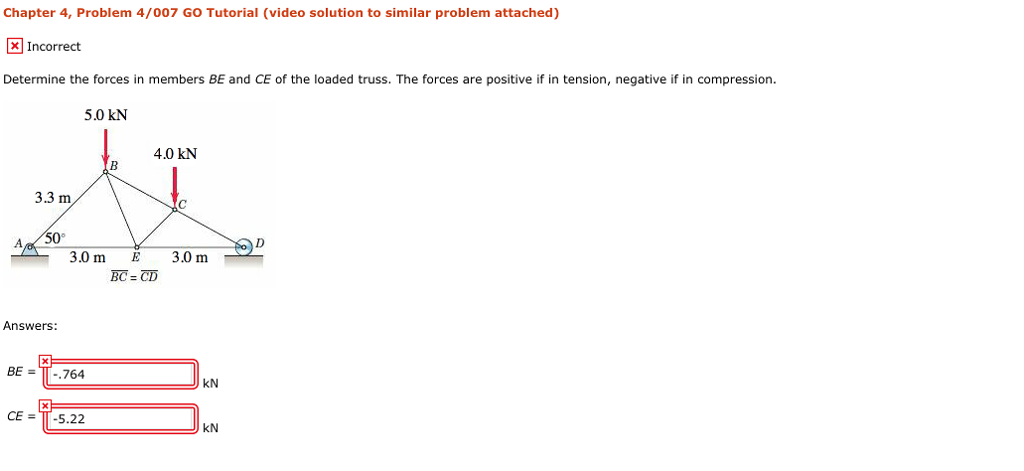 Solved Chapter 4, Problem 4/007 GO Tutorial (video solution | Chegg.com